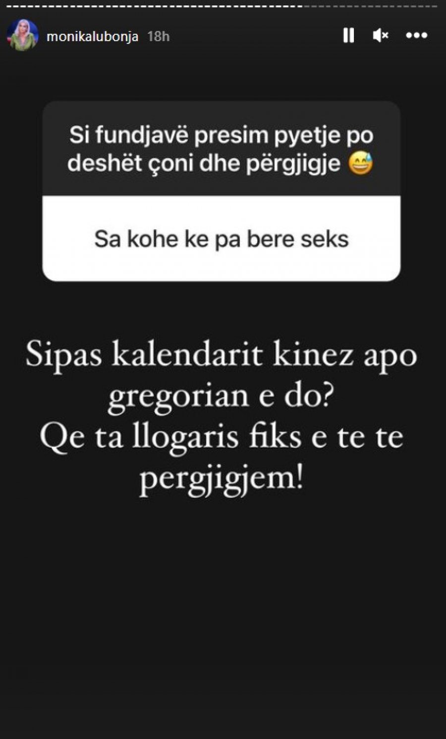 E pyesin 'sa kohë ke pa bërë s*ks', Monika Lubonja i kthen përgjigjen ... E pyesin 'sa kohë ke pa bërë s*ks', Monika Lubonja i kthen përgjigjen ...